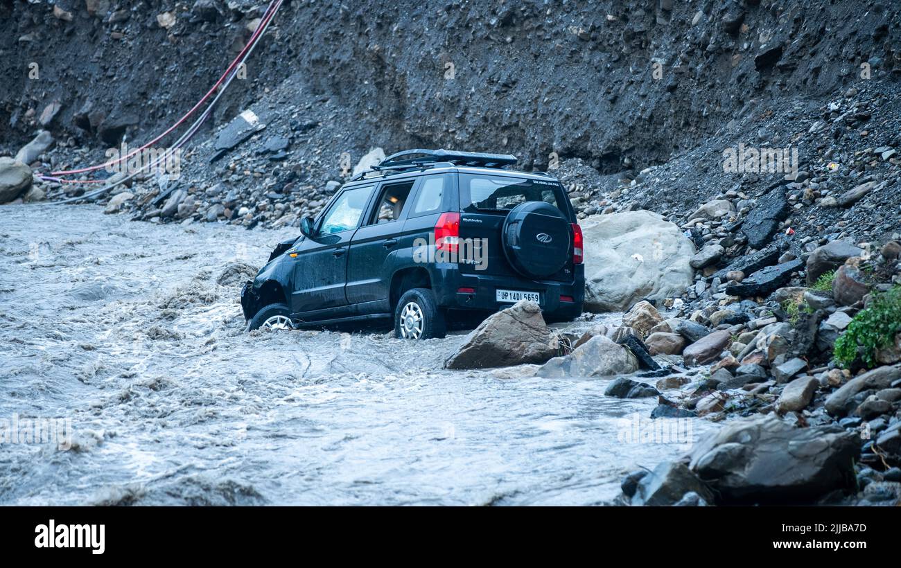 Disaster clouds burst in Himalayas heavy rainfall bridge collapsed ...