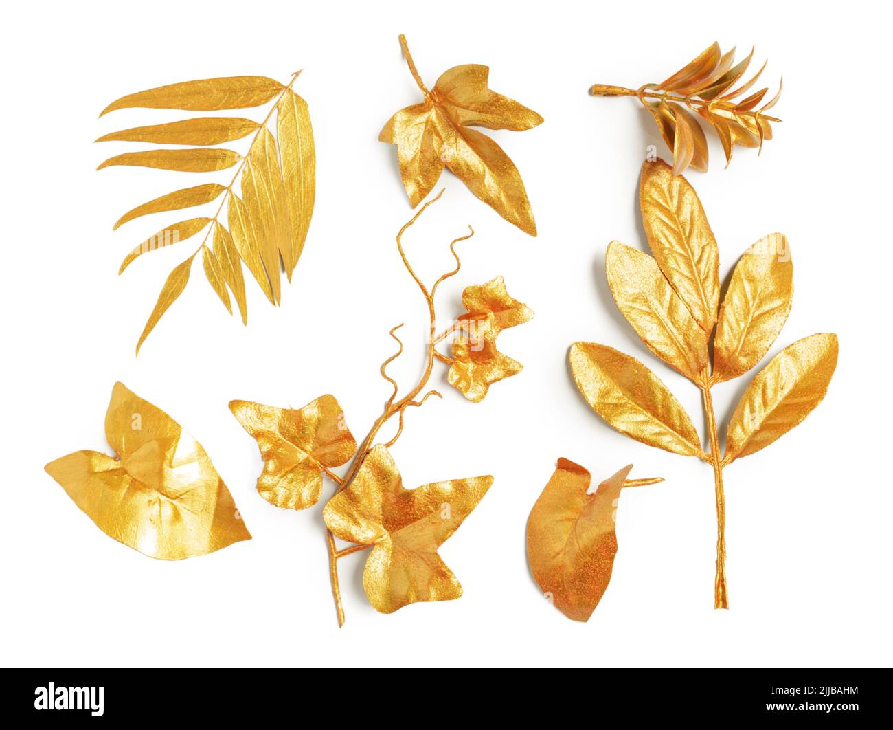 golden leaf design elements Stock Photo - Alamy
