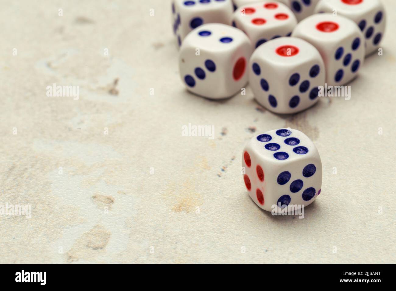 risk concept - playing dice Stock Photo - Alamy