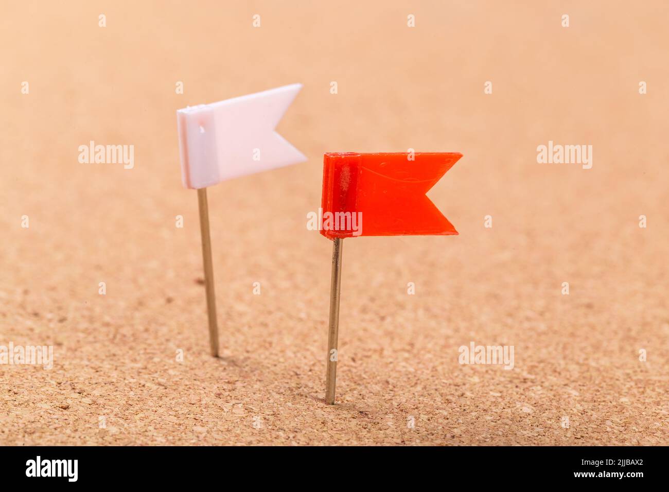 Pin board texture for background and colorful pins Stock Photo - Alamy