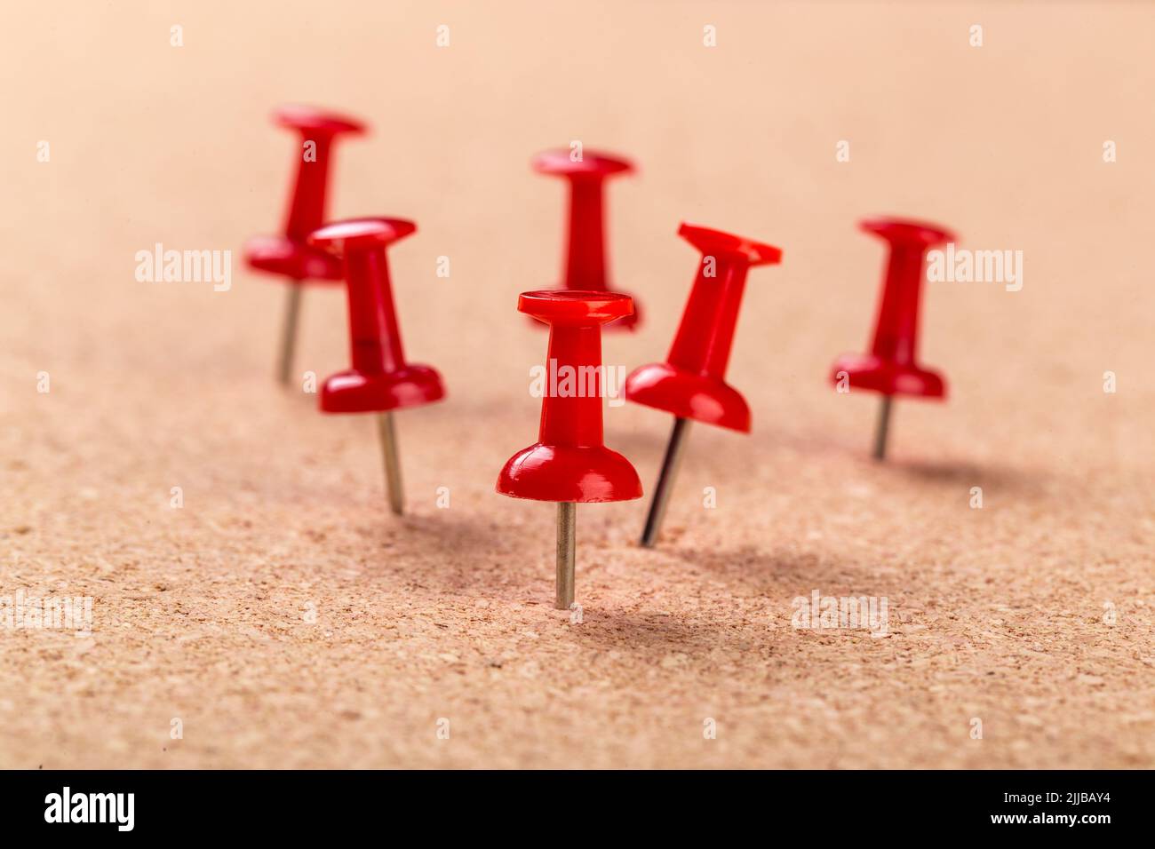 Pin board texture for background and colorful pins Stock Photo - Alamy