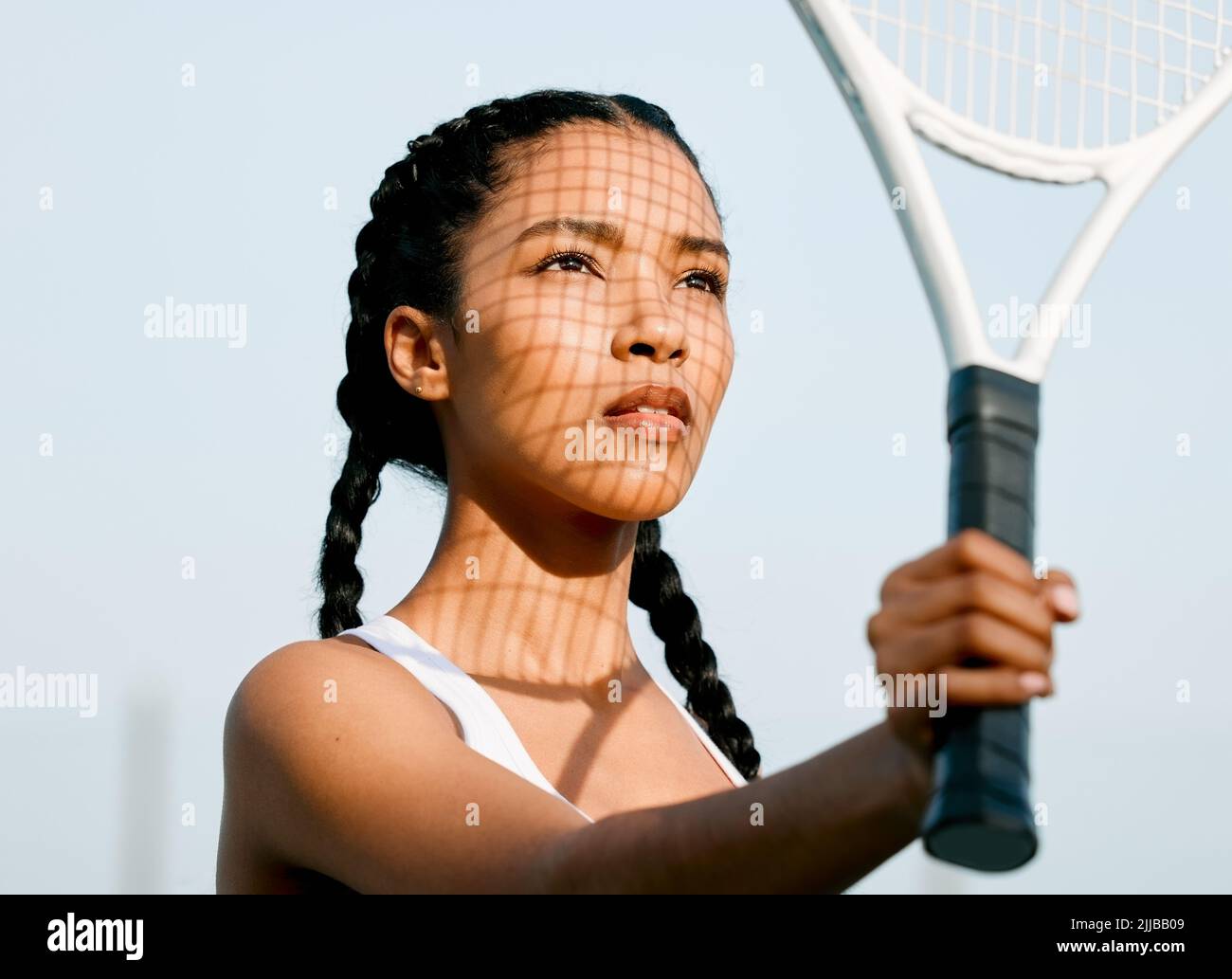 Person shielding eyes from the sun hi-res stock photography and images ...