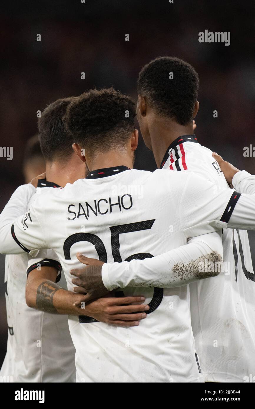 PERTH, AUSTRALIA - JULY 23: Jadon Sancho of Manchester United during ...