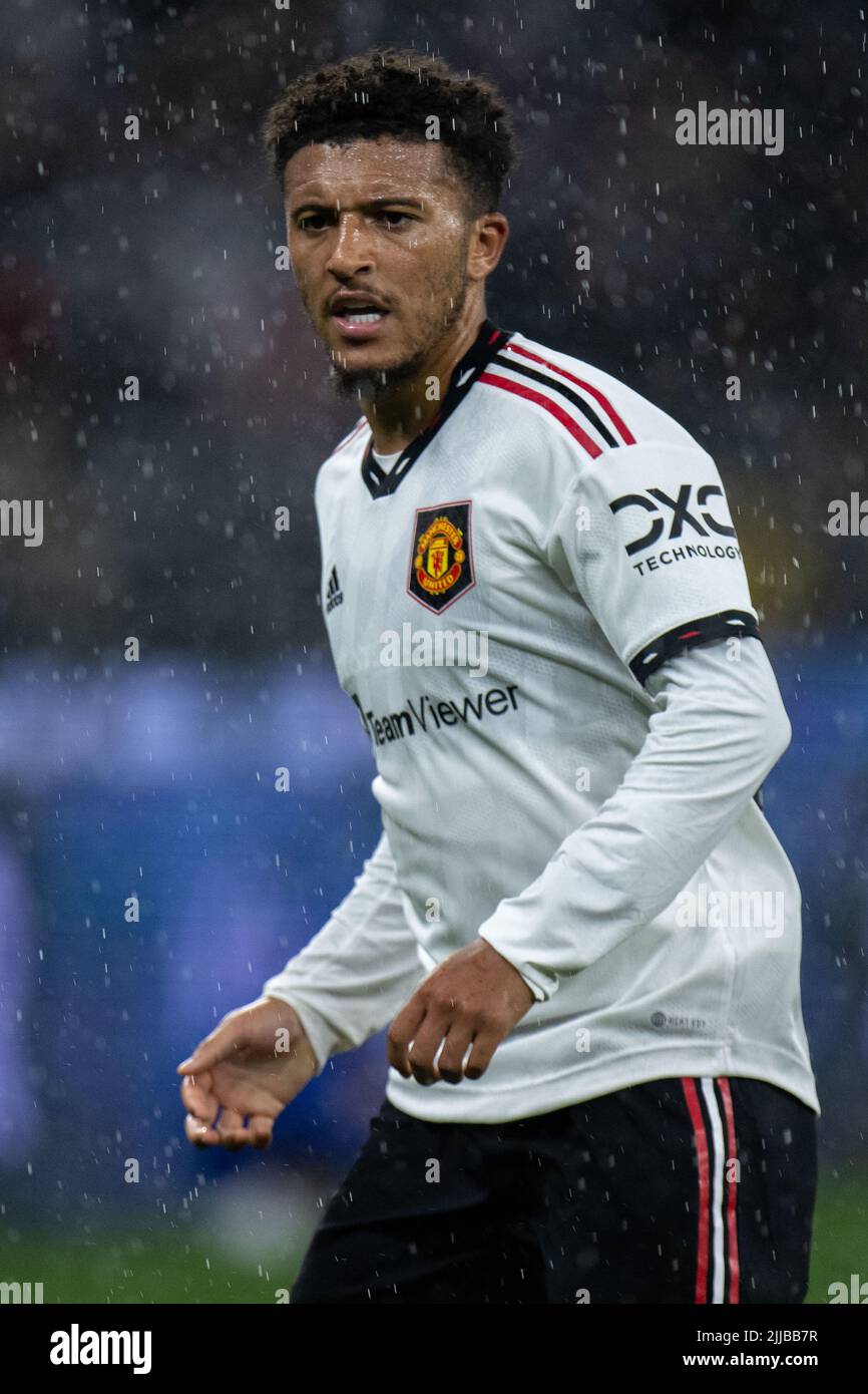 PERTH, AUSTRALIA - JULY 23: Jadon Sancho during the Pre-Season Friendly ...