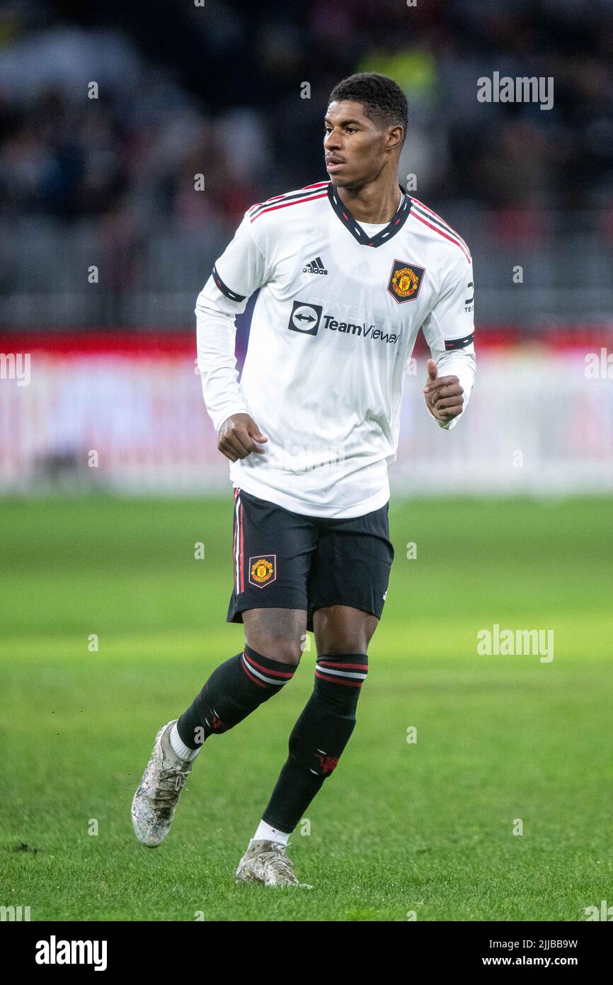 PERTH, AUSTRALIA - JULY 23: Marcus Rashford of Manchester United during ...