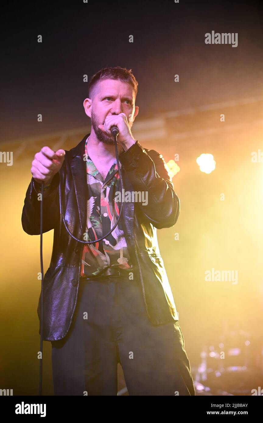 Cross Wires Performing at Tramlines Festival , Uk , 24.07.2022 Stock ...
