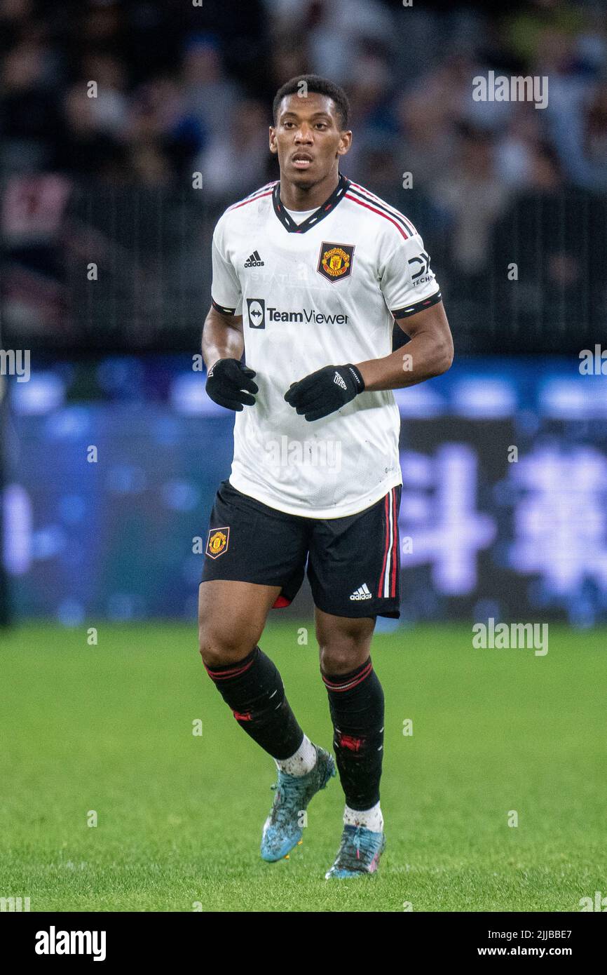 PERTH, AUSTRALIA - JULY 23: Anthony Martial of Manchester United during ...