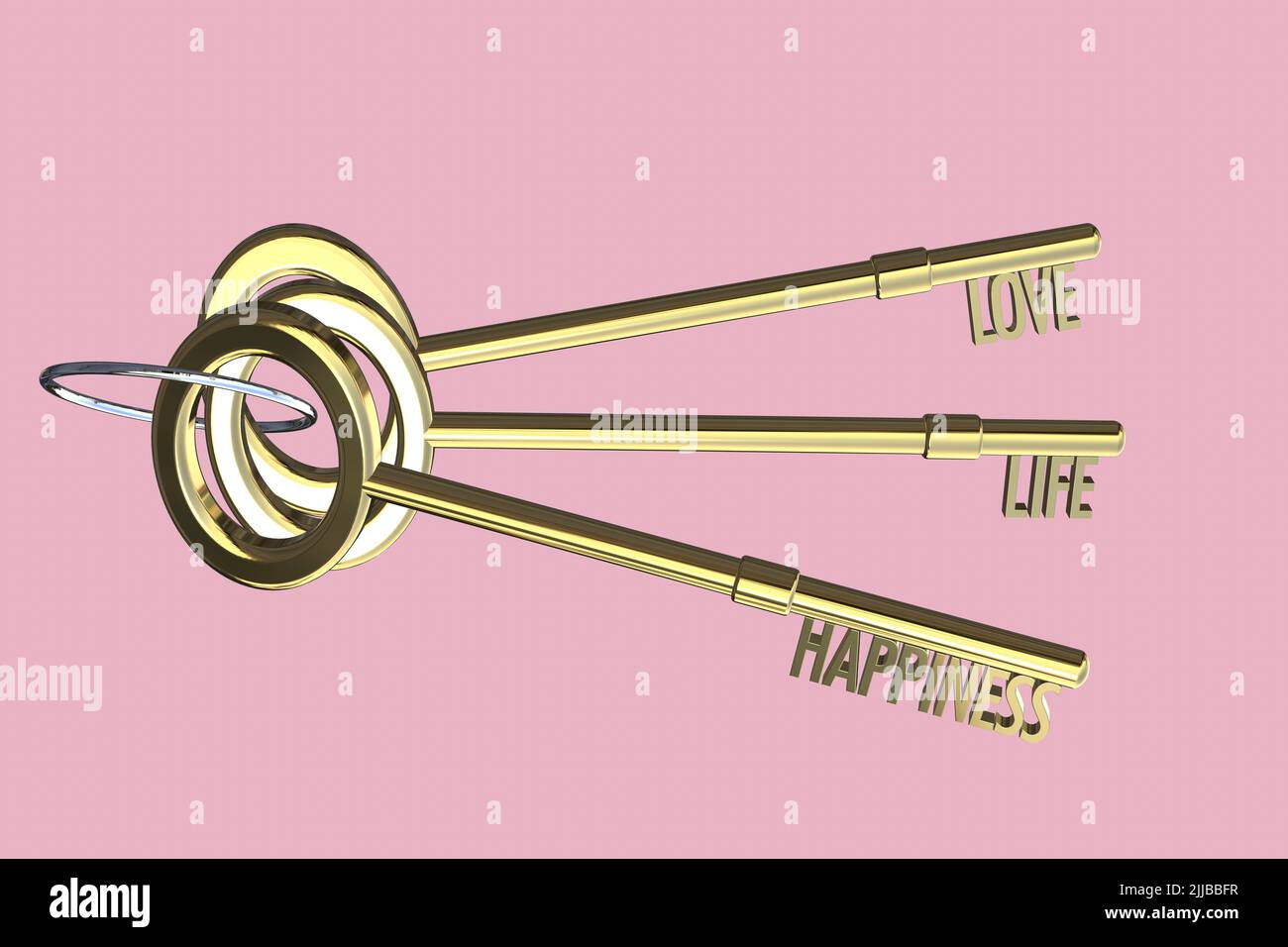key to love concept key to life concept key to happiness concept bunch ...