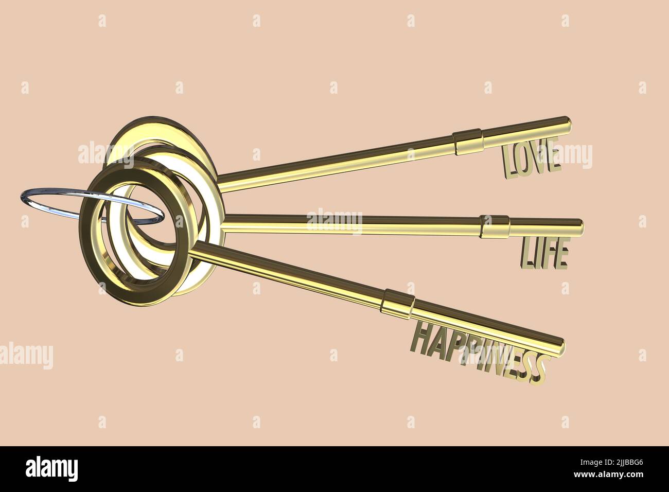 key to love concept key to life concept key to happiness concept bunch ...