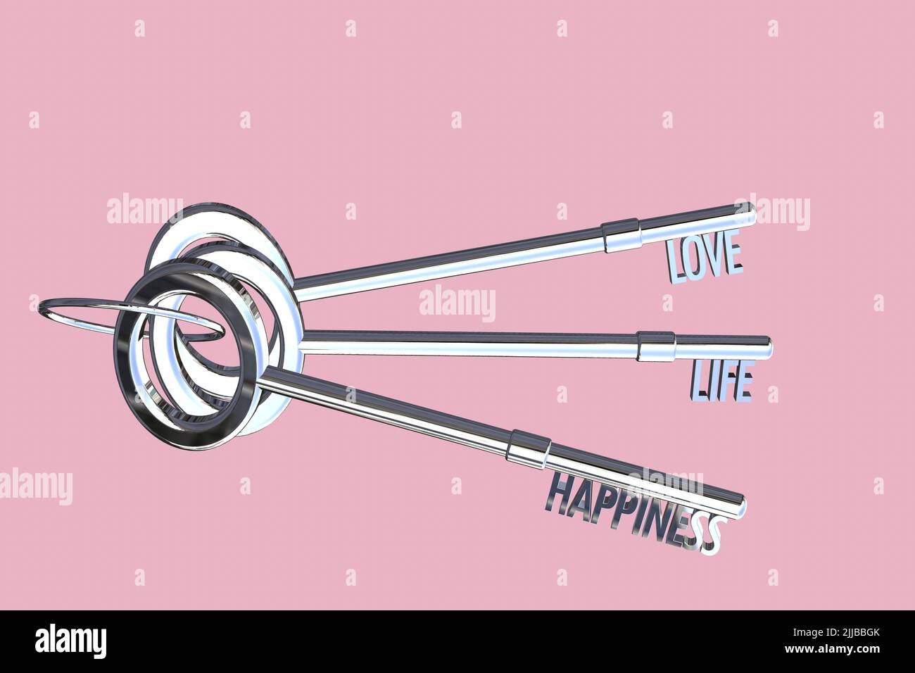 key to love concept key to life concept key to happiness concept bunch ...