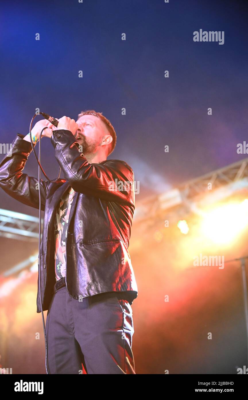 Cross Wires Performing at Tramlines Festival , Uk , 24.07.2022 Stock ...