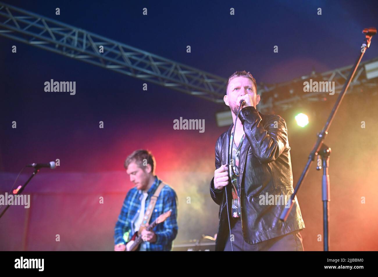 Cross Wires Performing at Tramlines Festival , Uk , 24.07.2022 Stock ...