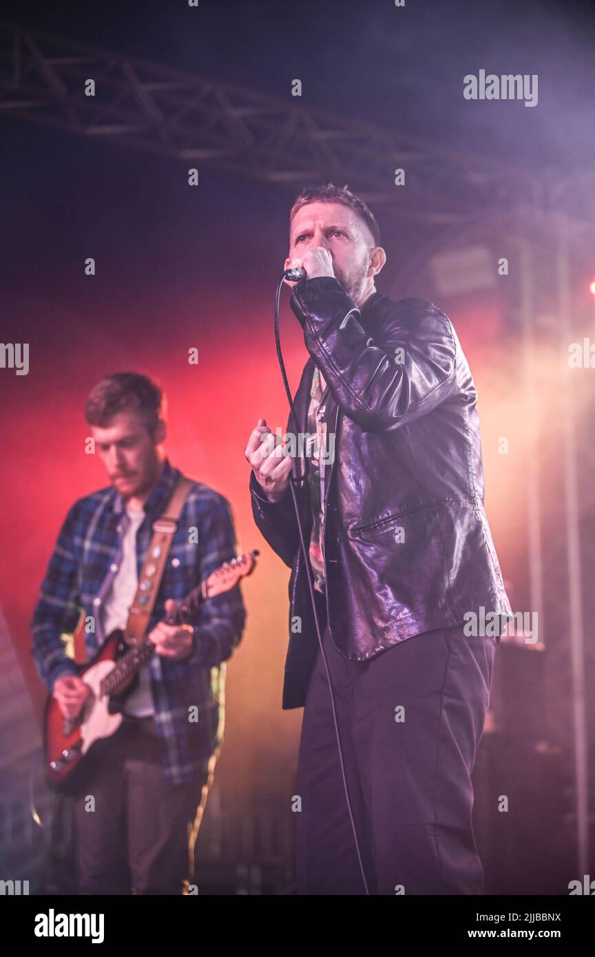 Cross Wires Performing at Tramlines Festival , Uk , 24.07.2022 Stock ...