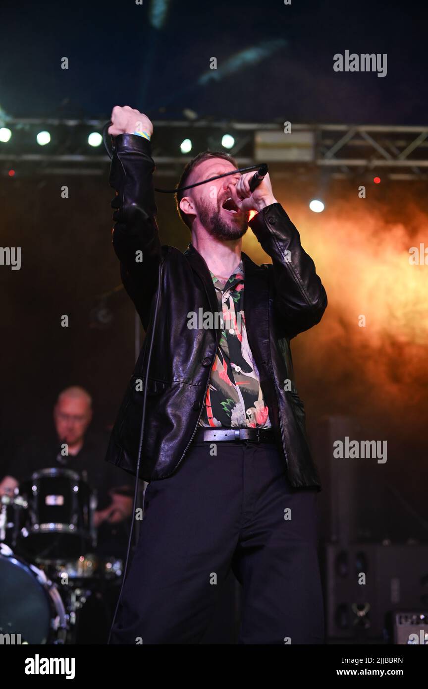Cross Wires Performing at Tramlines Festival , Uk , 24.07.2022 Stock ...