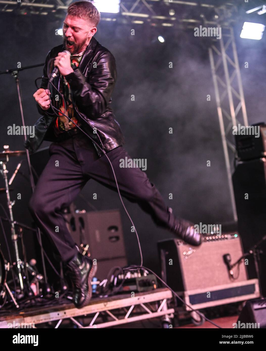 Cross Wires Performing at Tramlines Festival , Uk , 24.07.2022 Stock ...