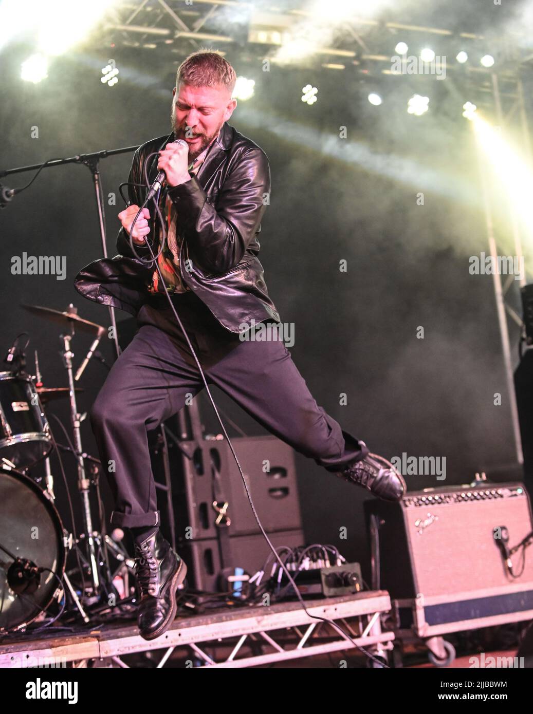 Cross Wires Performing at Tramlines Festival , Uk , 24.07.2022 Stock ...