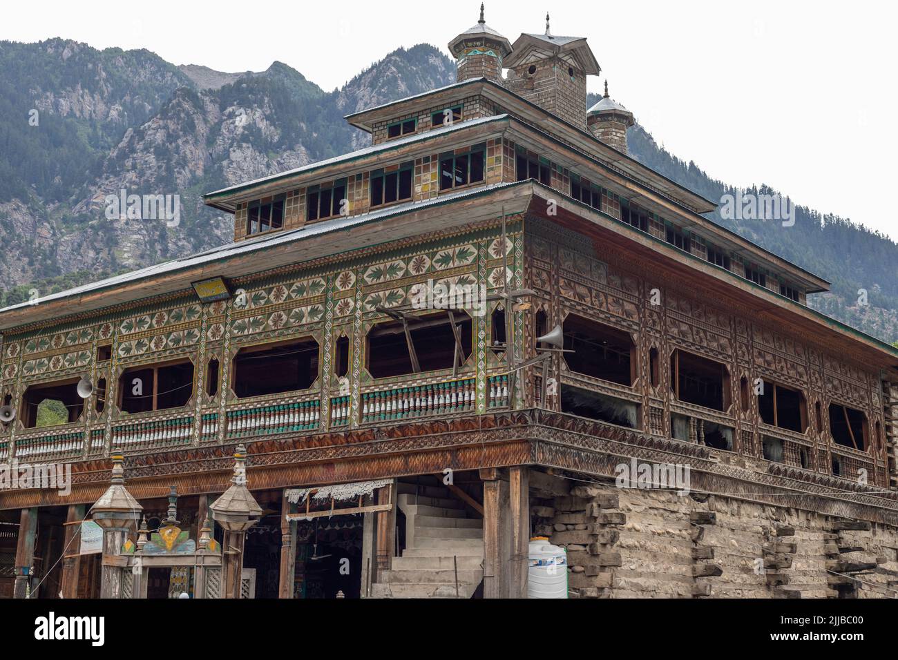 THAL, UPPER DIR, PAKISTAN - JUNE 10, 2022: The two-storey building of ...