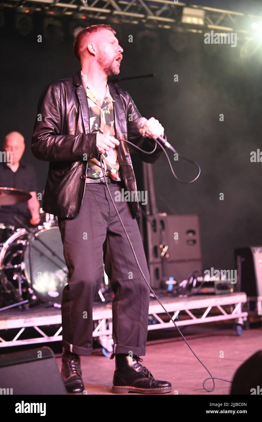 Cross Wires Performing at Tramlines Festival , Uk , 24.07.2022 Stock ...