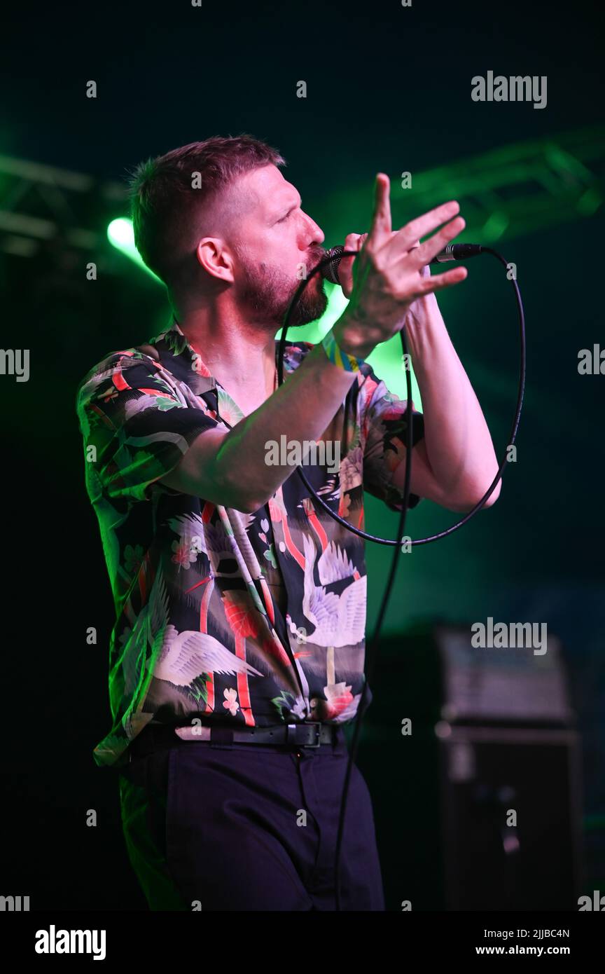 Cross Wires Performing at Tramlines Festival , Uk , 24.07.2022 Stock ...