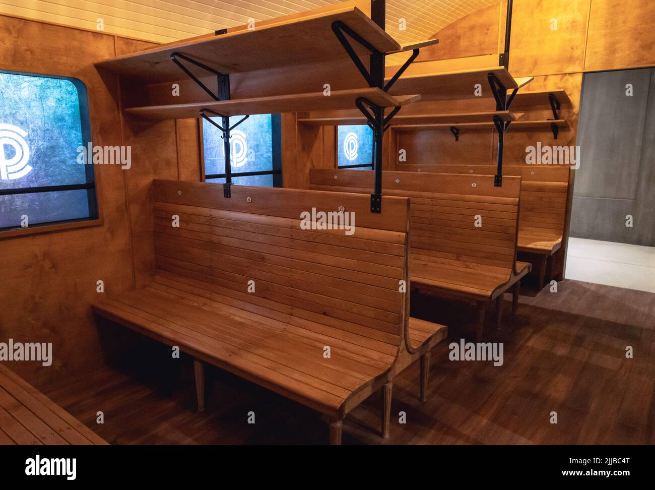 Interior of historic train in Museum of Central Industrial Region - COP ...