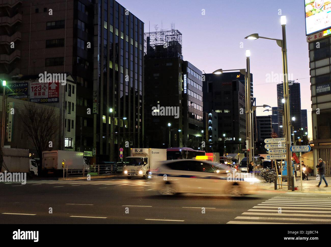 Exterior architecture design and night atmosphere at Japanese shopping ...