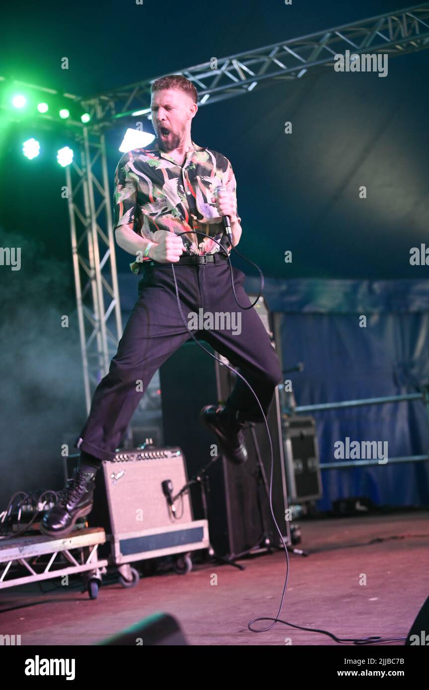 Cross Wires Performing at Tramlines Festival , Uk , 24.07.2022 Stock ...