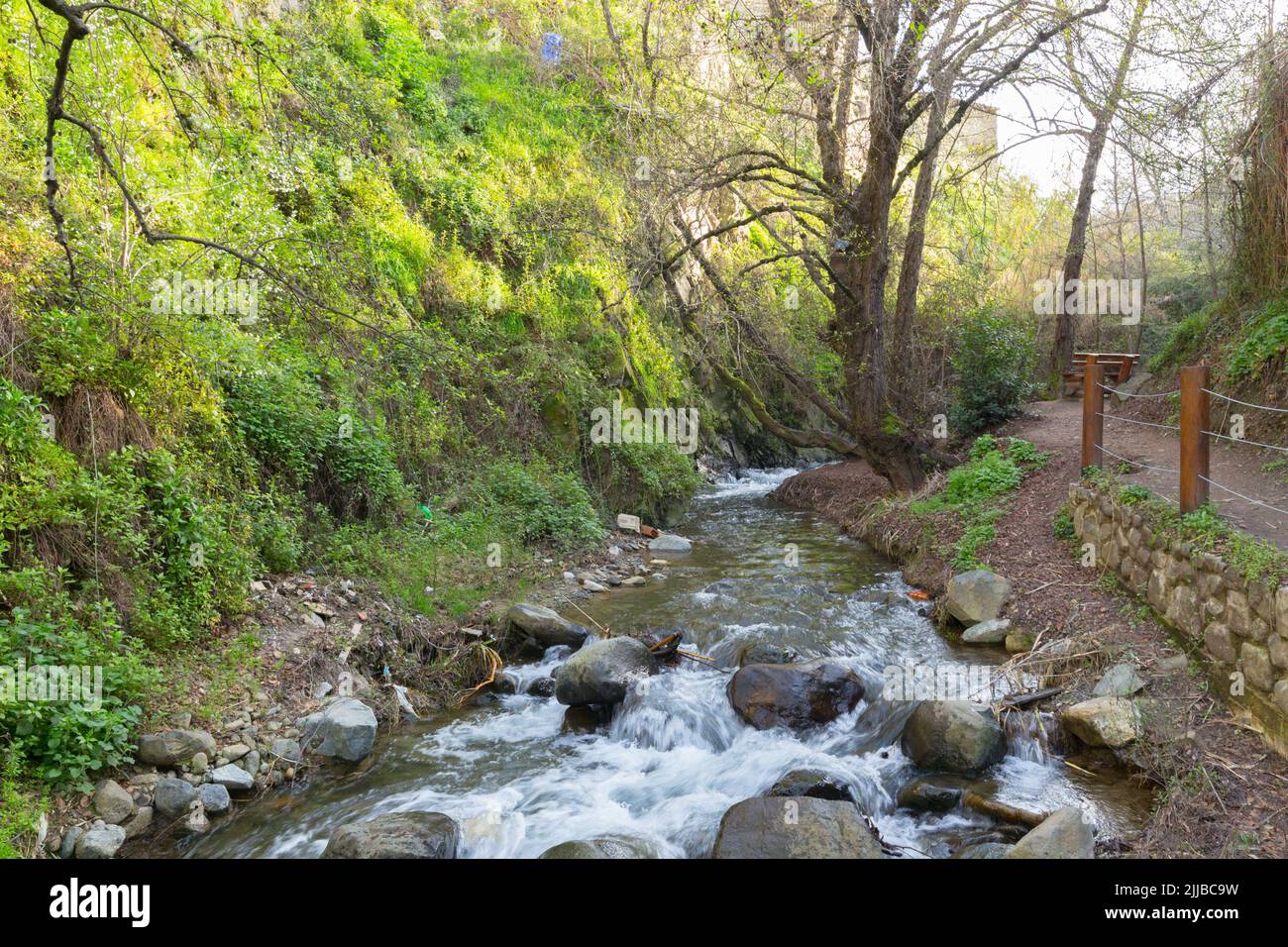 water stream running over rocks Stock Photo - Alamy