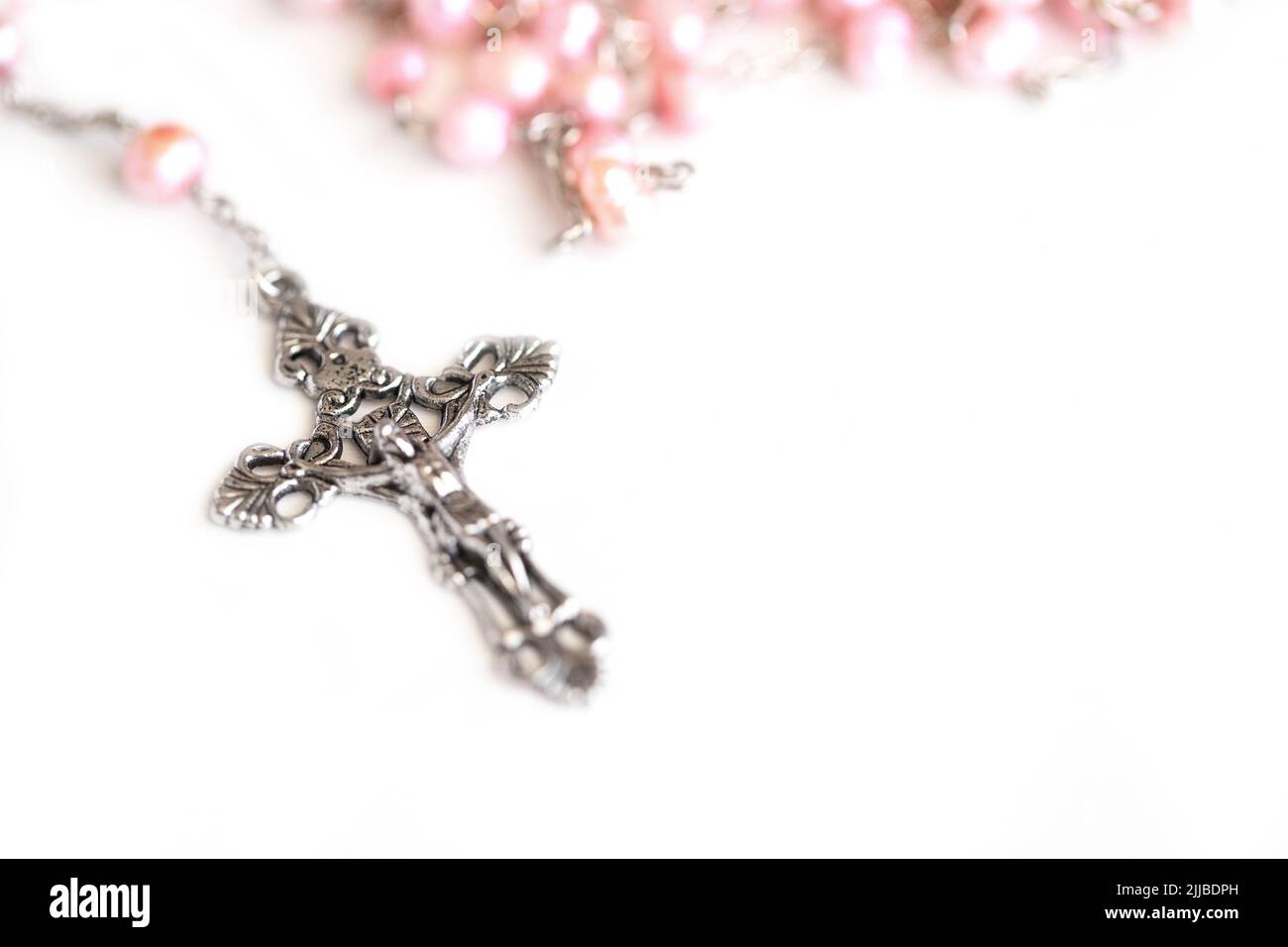 Cross, symbol of Christianity religion on white background Stock Photo ...