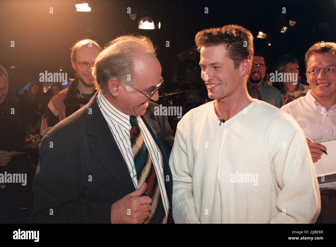 Der deutsche Schauspieler Til Schweiger mit Moderator Alfred Biolek zu Gast in der deutschen TV ...