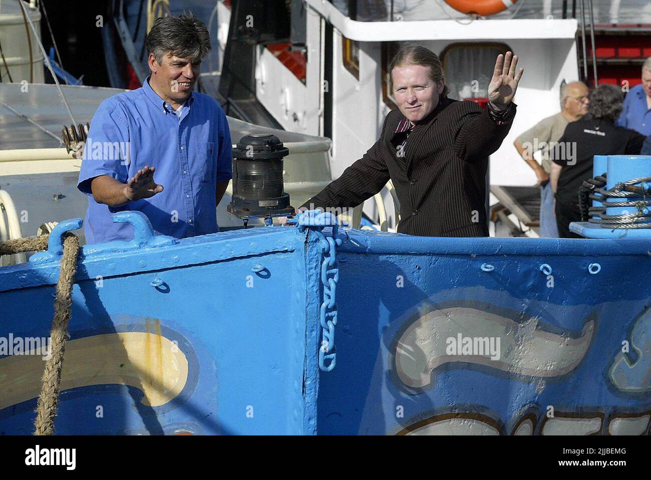 Kelly's Schiff "Hausboot Sean o'Kelley" legt zum letzten male ab und ...