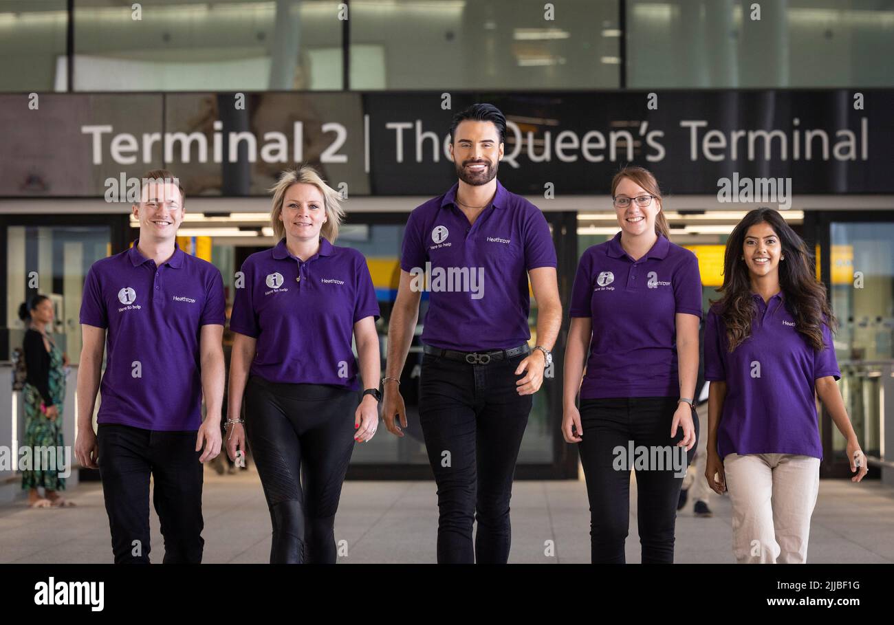 EDITORIAL USE ONLY Television presenter, Rylan Clark (centre) joins ...