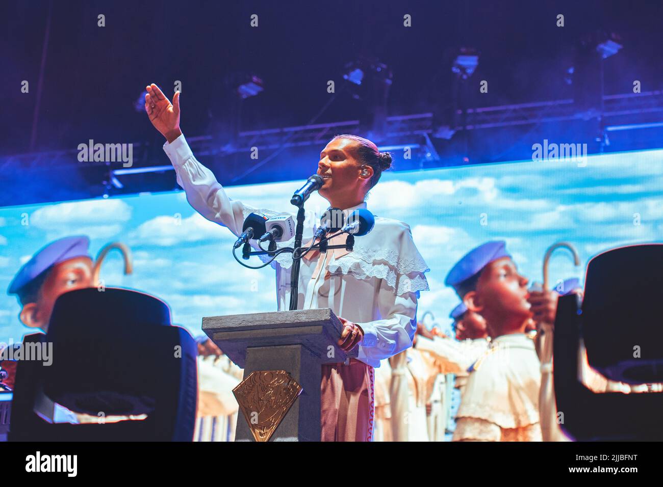 20/07/2022 - Belgian rapper and producer STROMAE performing live at ...