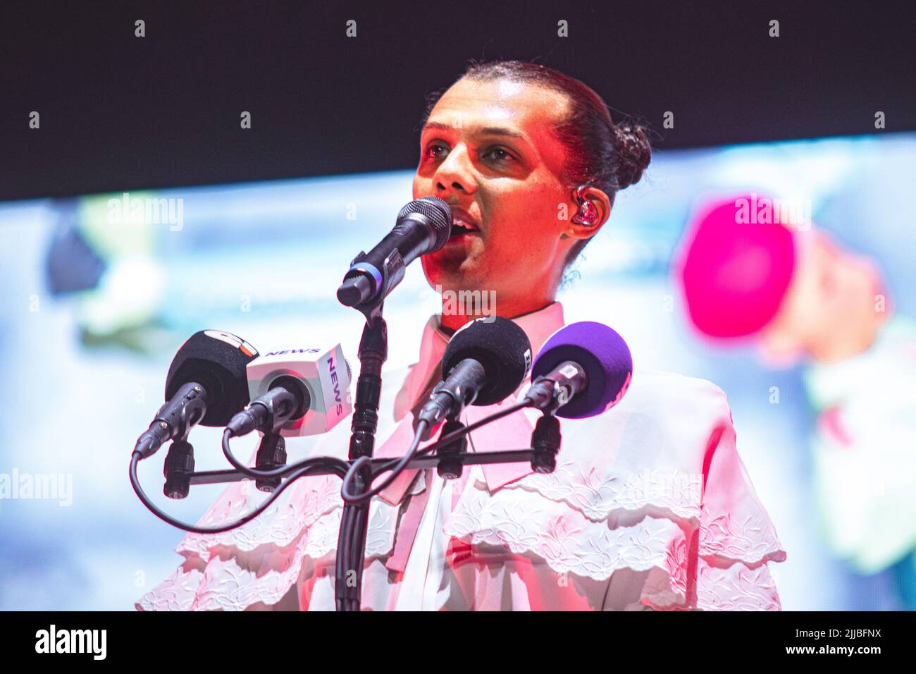 20/07/2022 - Belgian rapper and producer STROMAE performing live at ...