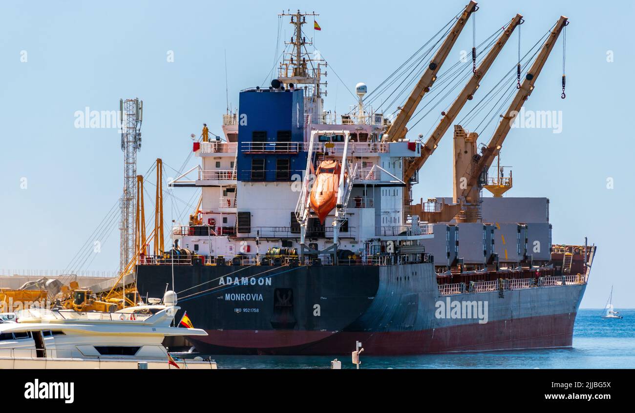 Adamoon Bulk Carrier Being Loaded at the Port of Garrucha with Gypsum ...