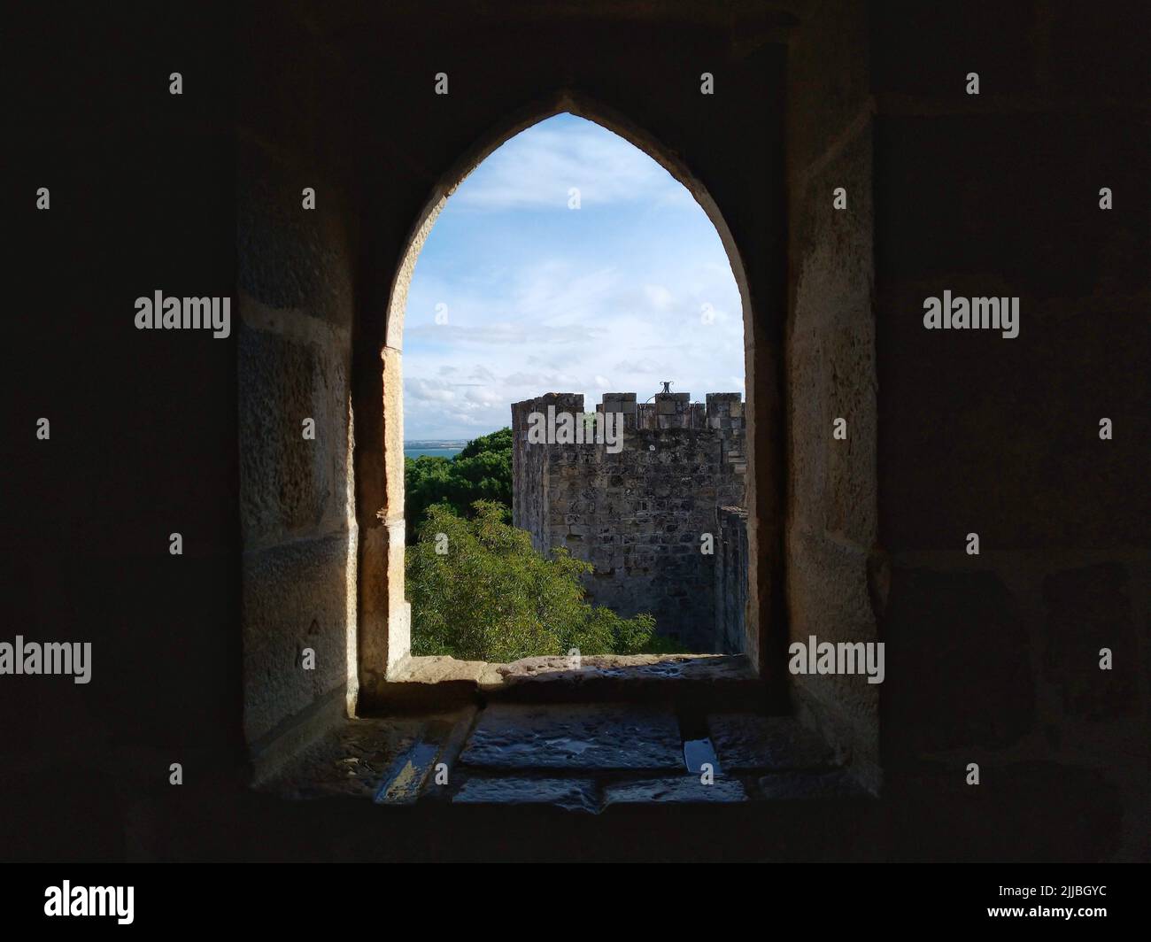 The moorish castle of Saint George located in the portuguese capital ...