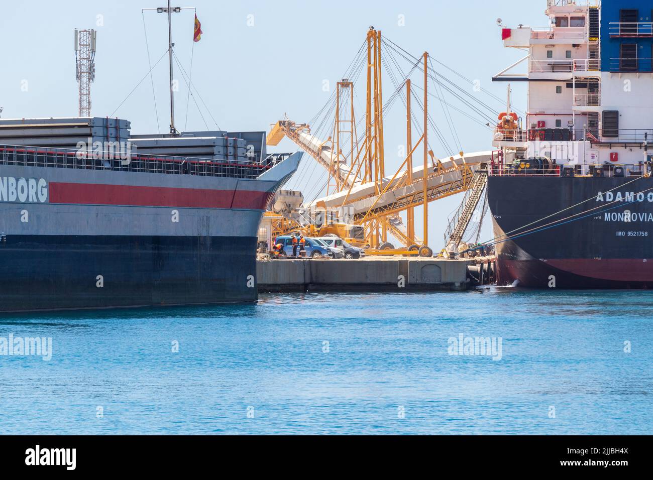 Bulk carriers being Loaded at the Port of Garrucha with Gypsum for ...