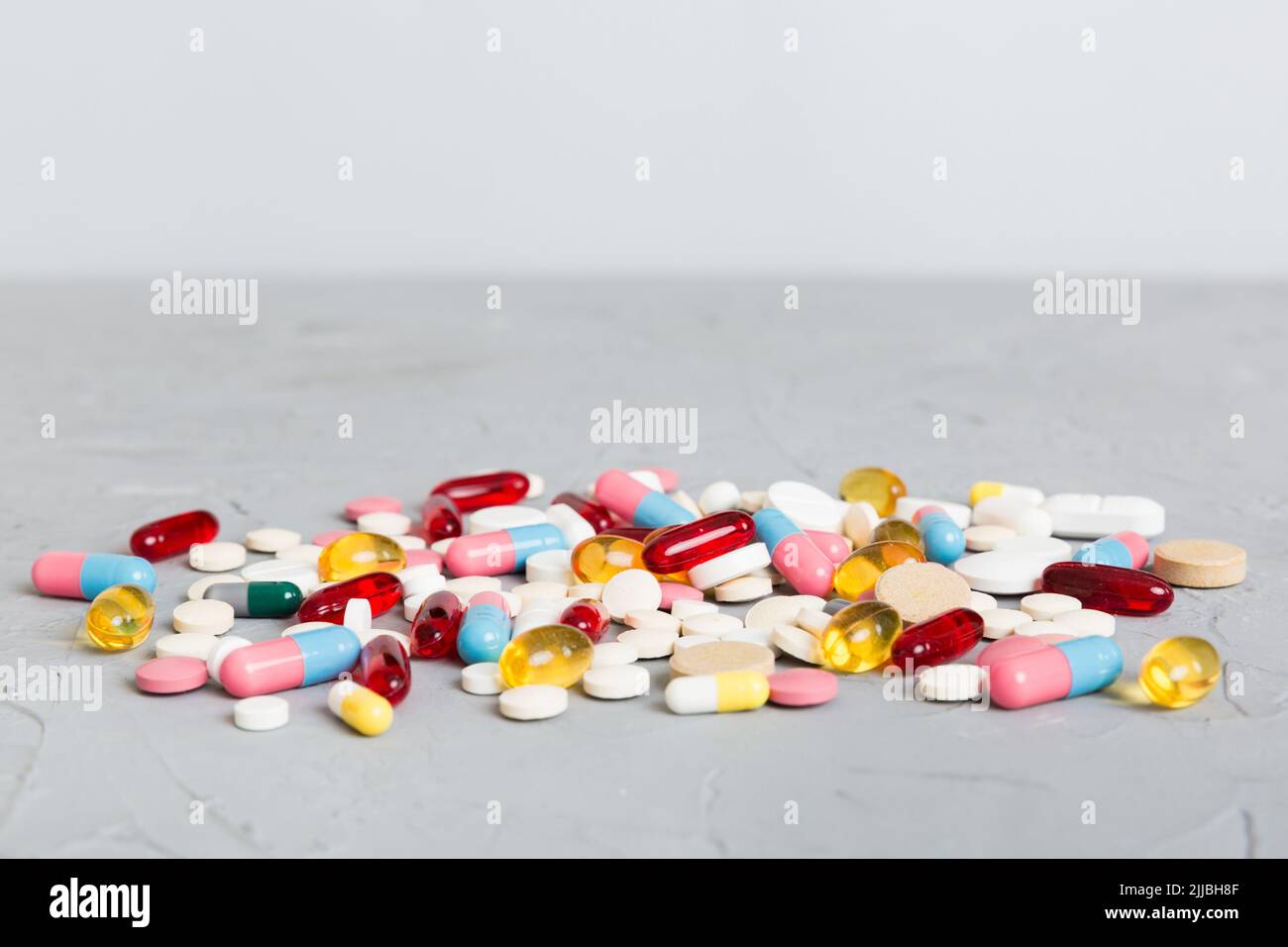 Collection Of Various Medical Tablets And Pills. Assorted ...