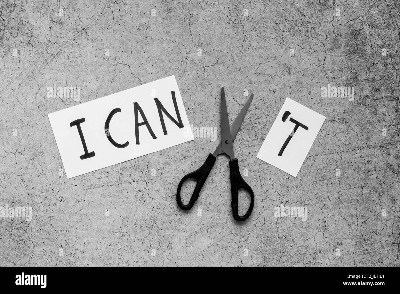 Challenge concept. Words I cannot become I can Stock Photo - Alamy