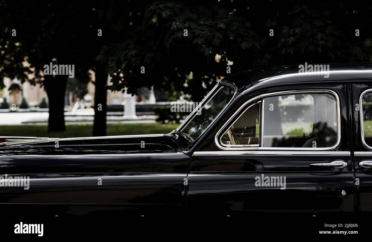 Classic car. Elegant Vintage Retro auto Stock Photo - Alamy