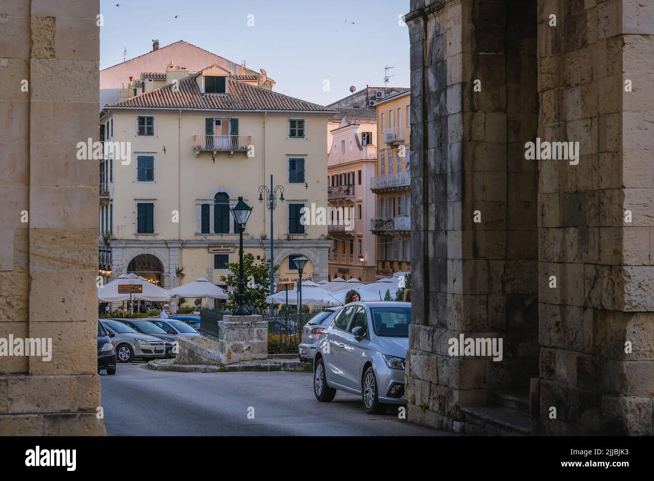 Old Town of Corfu city on the island of Corfu, Ionian Islands, Greece ...