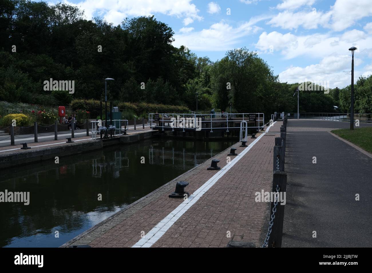 Lock on the river Stock Photo - Alamy