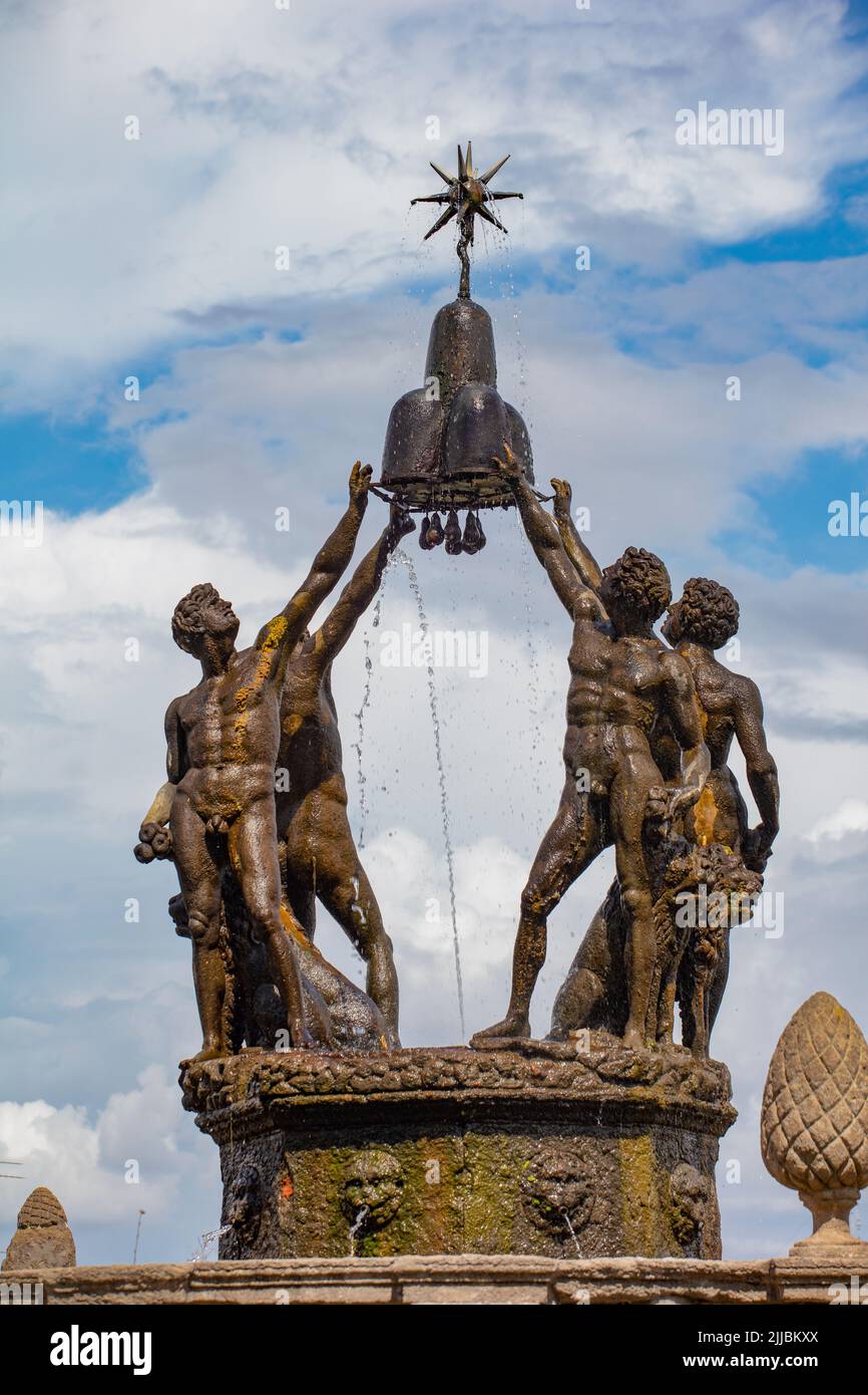 A view of the central statues, Fountain of the Moors in the renaissance ...