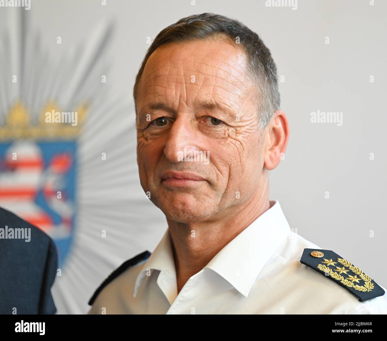 25 July 2022, Hessen, Frankfurt/Main: Stefan Müller, the new police ...