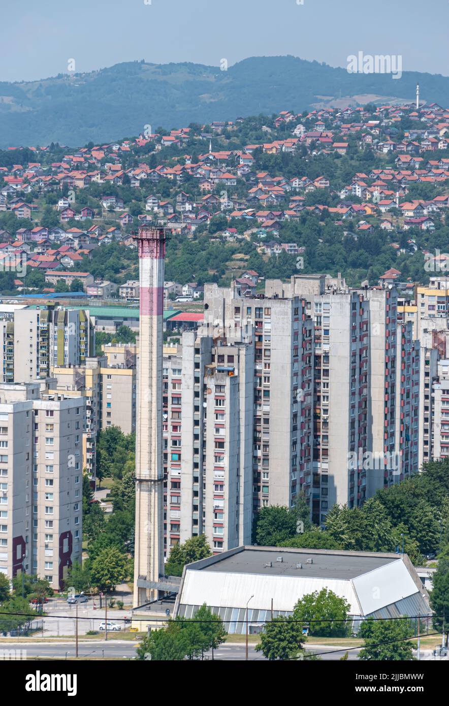 The heating plant building on Mojmilo Stock Photo - Alamy