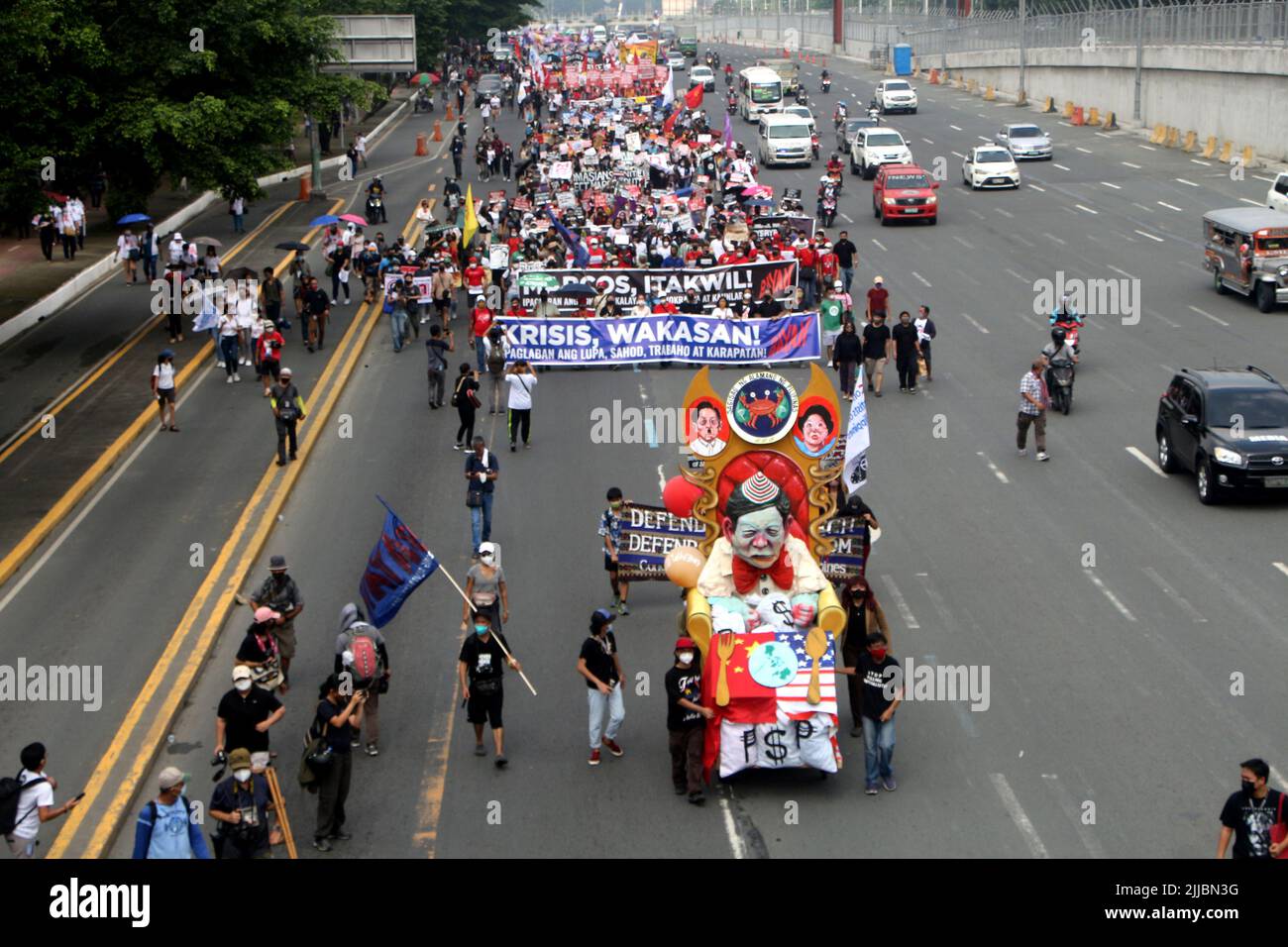 Philippines. 25th July, 2022. Multi sectoral groups march along ...
