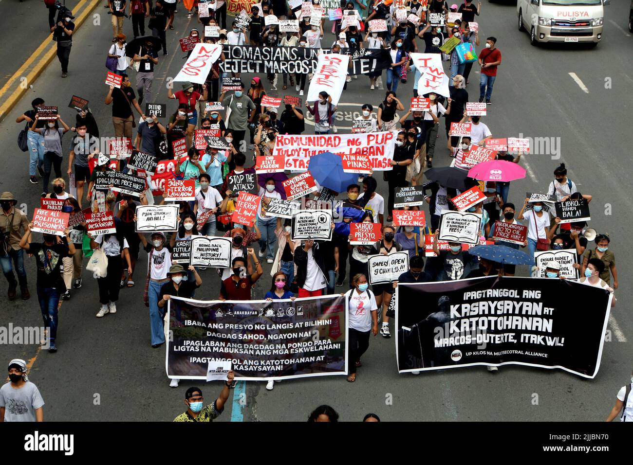 Philippines. 25th July, 2022. Multi sectoral groups march along ...