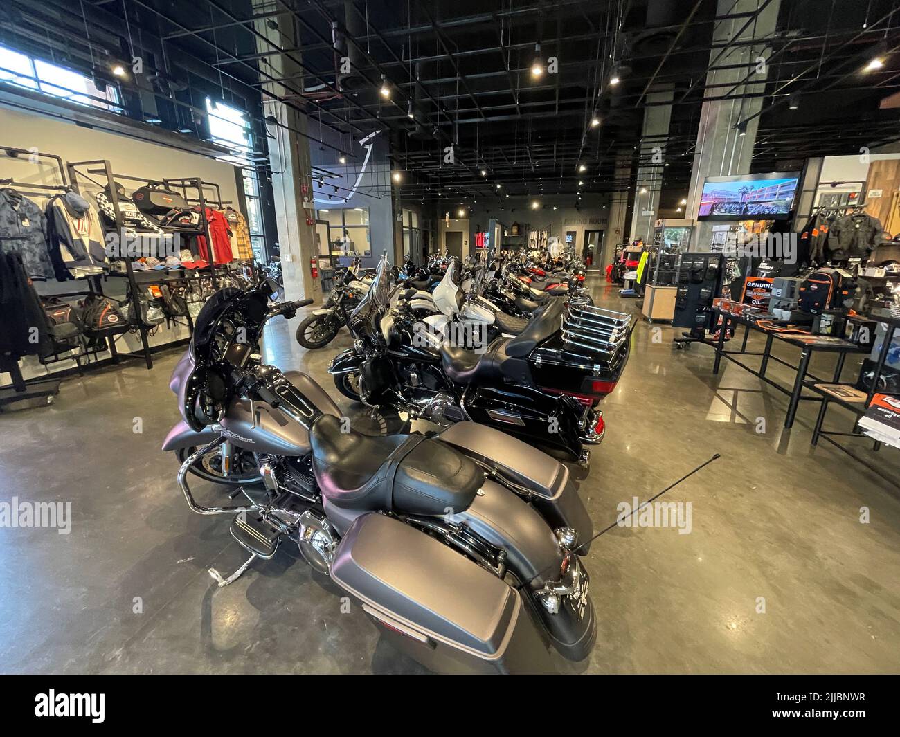 Harley davidson showroom hi-res stock photography and images - Alamy