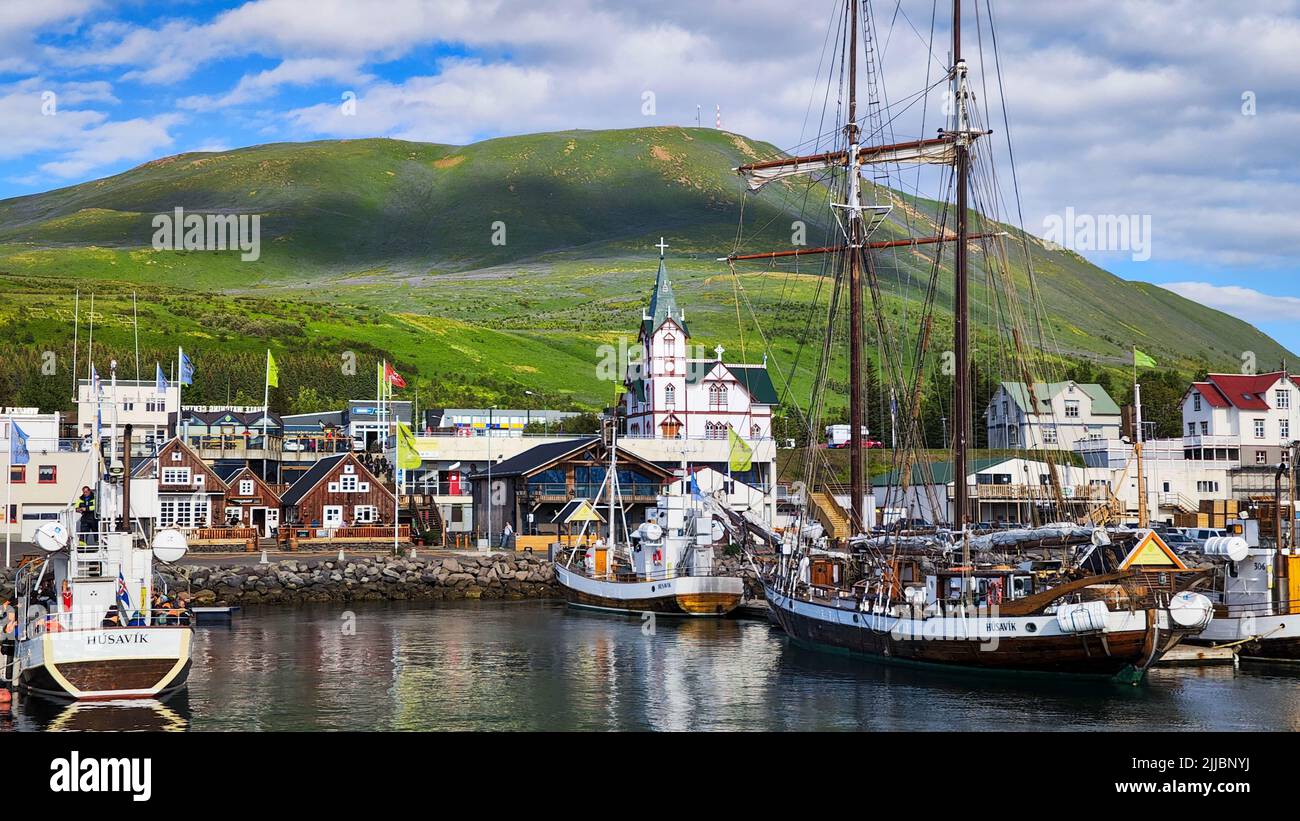Husavik port harbour north hi-res stock photography and images - Alamy