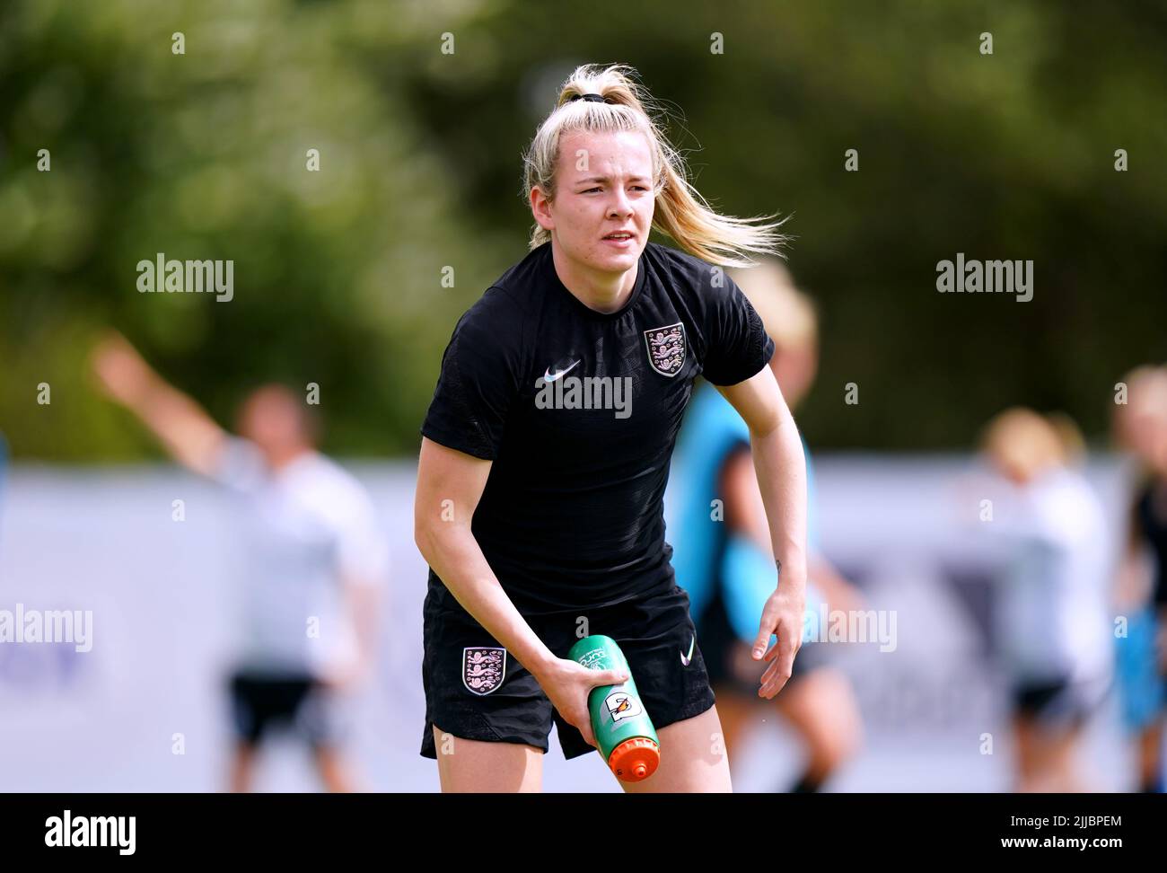 England's Lauren Hemp during a training session at The Lensbury Resort ...