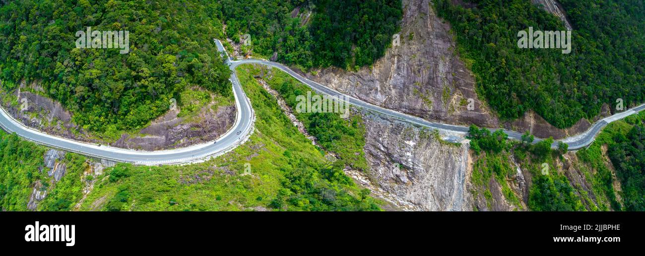 Khanh Le Pass seen from above is beautiful and majestic. This is the ...